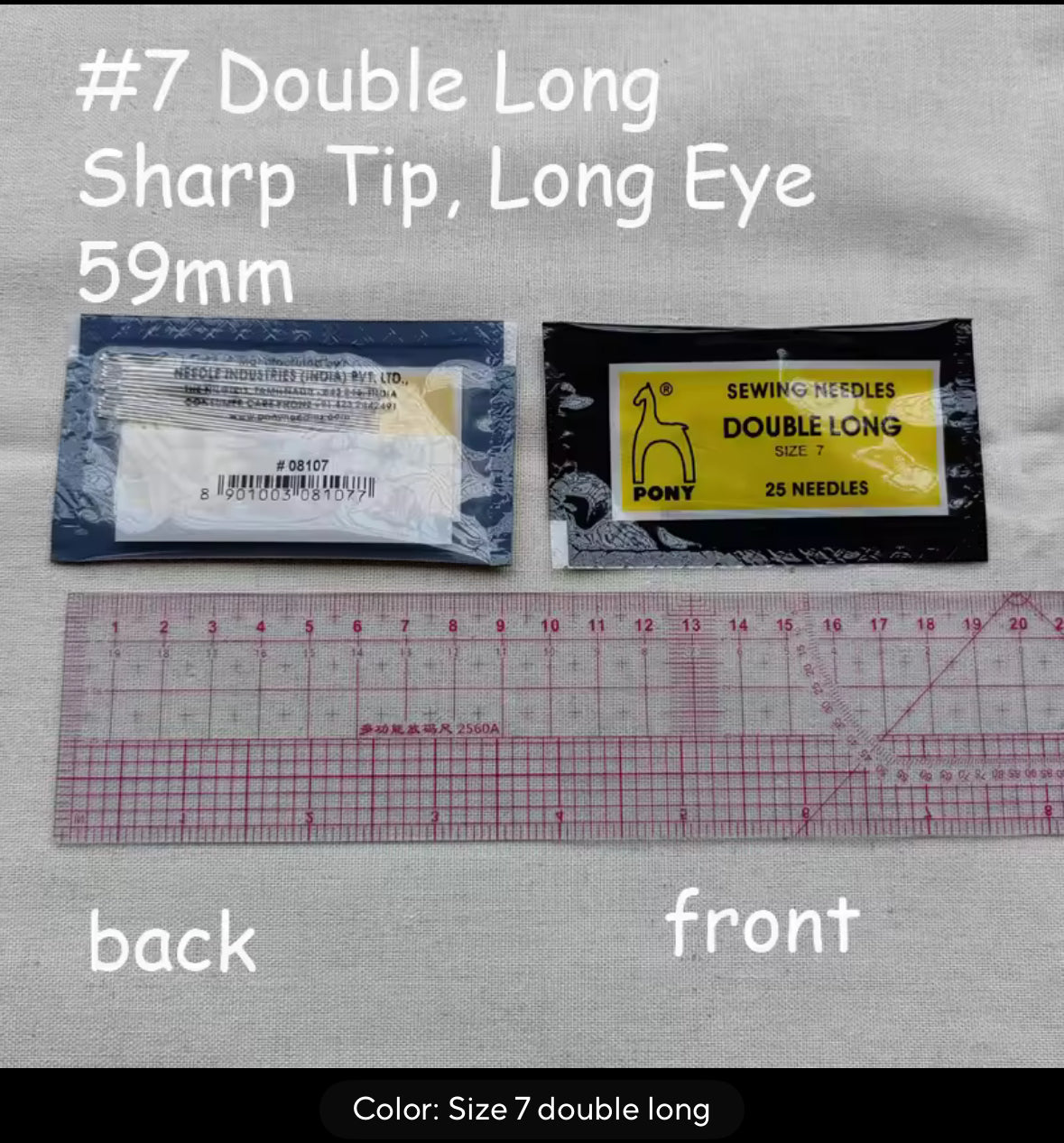 Stainless Steel Sewing Needles | Double Long | 4 Sizes – B Unique Millinery